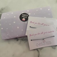 Team Appreciation Bracelet, Thank You for Hard Work Gift, Wish Bracelet ...