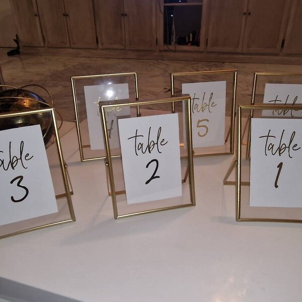Table Number Sticker, Elegant Wedding Reception Vinyl Decal Numbers ...