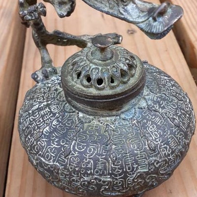 Chinese Statue Pure Hand-carved Brass Wealth Bowl Ornaments ...