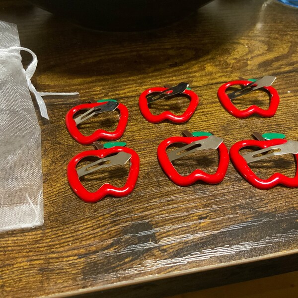 Apples Set Glitter and Pastel Cute 6 Pcs Hair 80s Style Weird Wacky ...