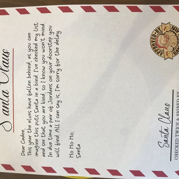 Letter From Santa on Christmas Morning, Printable Santa Stationary ...