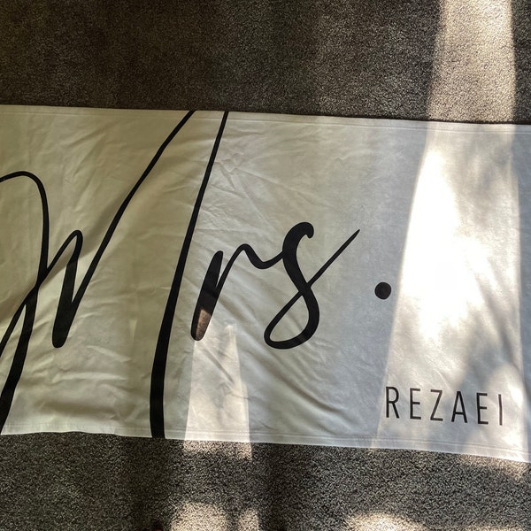 Mr. and Mrs. Beach Towels, Personalized Beach Towel, Newlywed Gift ...
