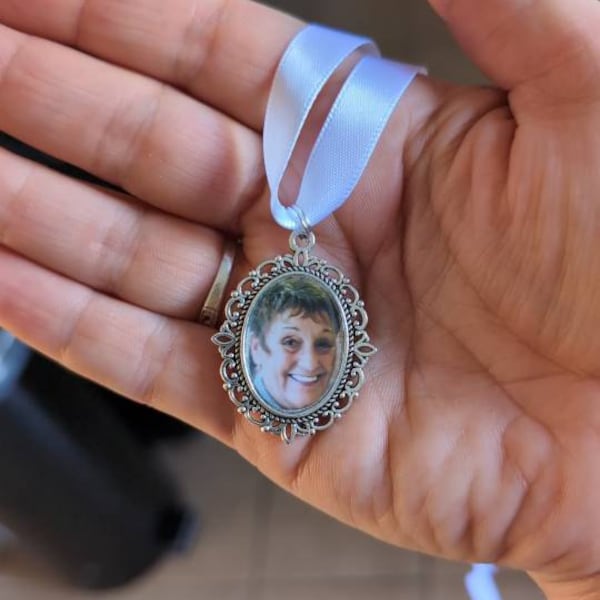 Memory Remembrance Bouquet Charm, Locket, Brooch Personalised With Any ...