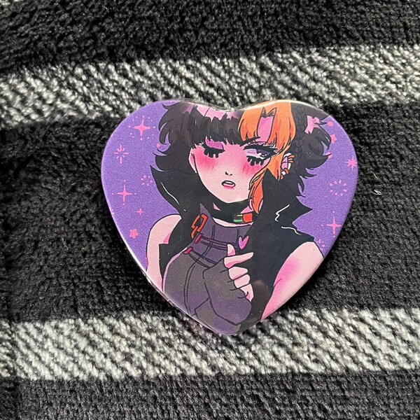 YTTD - 2.25" Heart Button Badges - Visual Novel | Anime Gift | Ita Bag ...