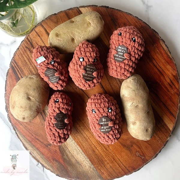 Native Potato Tags/potato Pun Patches/set of 8/ready to Ship/crochet ...