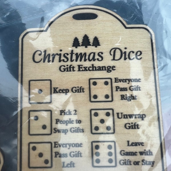 DIGITAL Christmas Dice Gift Exchange Game SVG File Tested in Glowforge ...