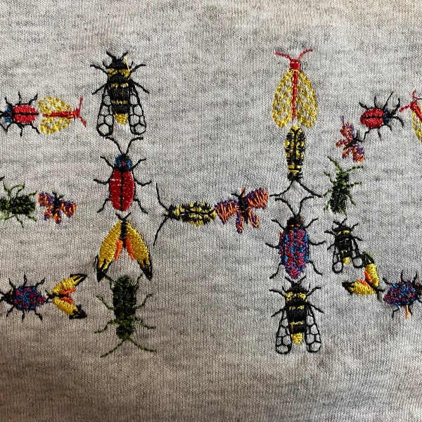 Spring BUGS Font Buggy Alphabet Uppercase Letters Monogram Machine ...