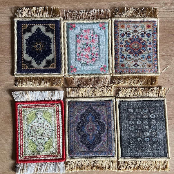 Coasters, Beautiful Turkish Carpet Coasters, Persian Rug Coasters, Mug ...
