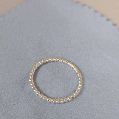 Sterling Silver Ball Bead Ring, Silver Bubble Ring, Beaded Rings for ...