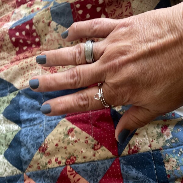 Thin Minimalist High Polished Simple Plain Silver Ring Band / Stackable ...