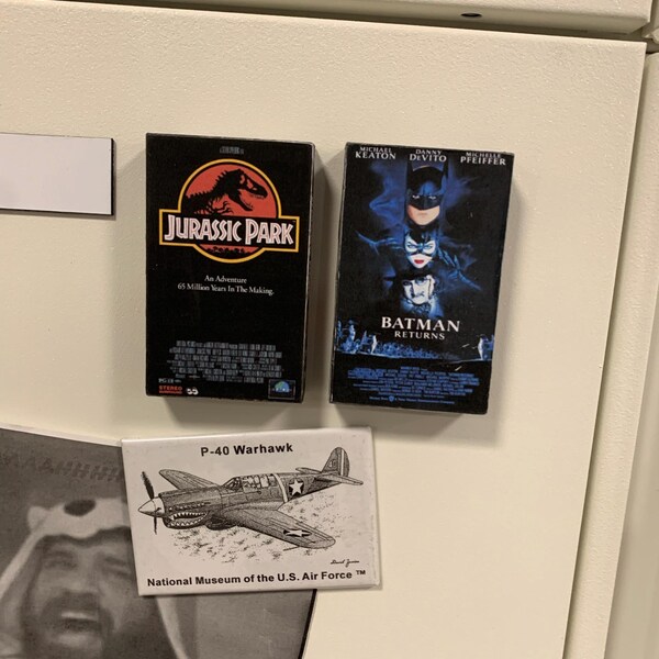 Retro VHS 90's Movies Mini Magnets Classic Cult Movies VHS Tape Covers ...