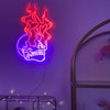 Skull Head Neon Sign Custom Handmade Art Neon Light Skull Fire Neon ...