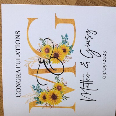 Personalised Birth Flower Card, Customised With Name Stem, Meaningful ...