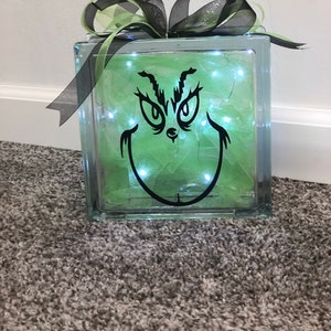 Grinch Face Vinyl Adhesive Decal Decoration Holiday Craft - Etsy