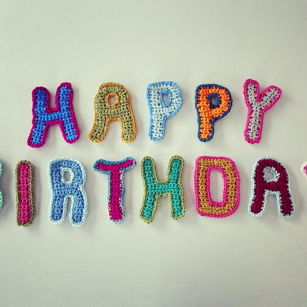 PDF Crochet Pattern Happy Birthday Bunting UK/US - Etsy