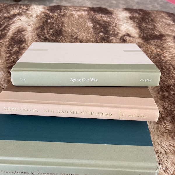 Sage Green Decor Books - Decorative Book Stack - Built in Bookcase ...