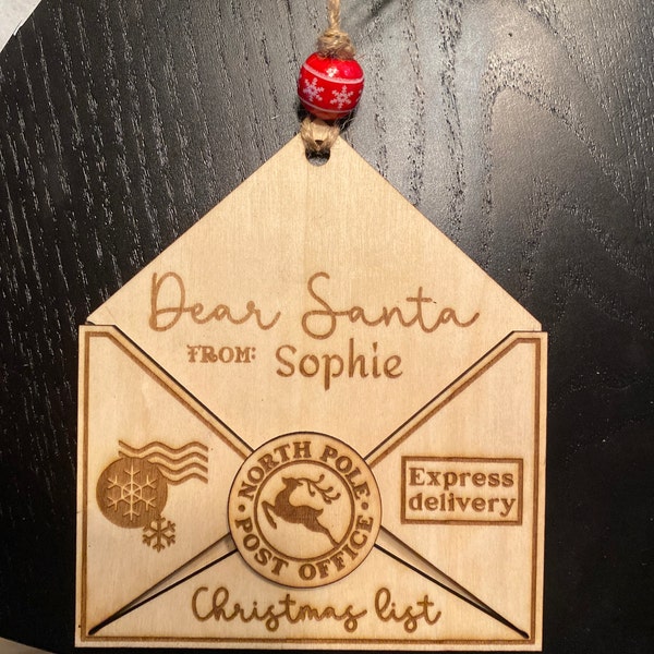 Letter to Santa Envelope SVG Bundle, Lasercut Dear Santa Decor, Santa ...