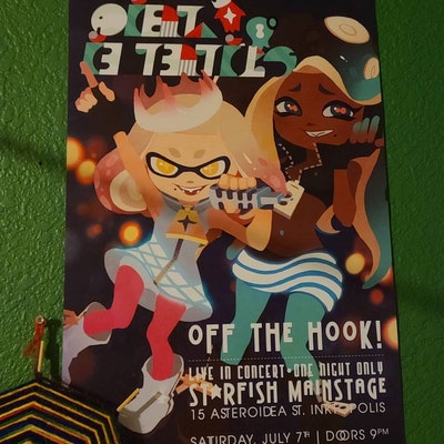 Off the Hook Concert Poster Splatoon 2 Artist Print Illustration - Etsy