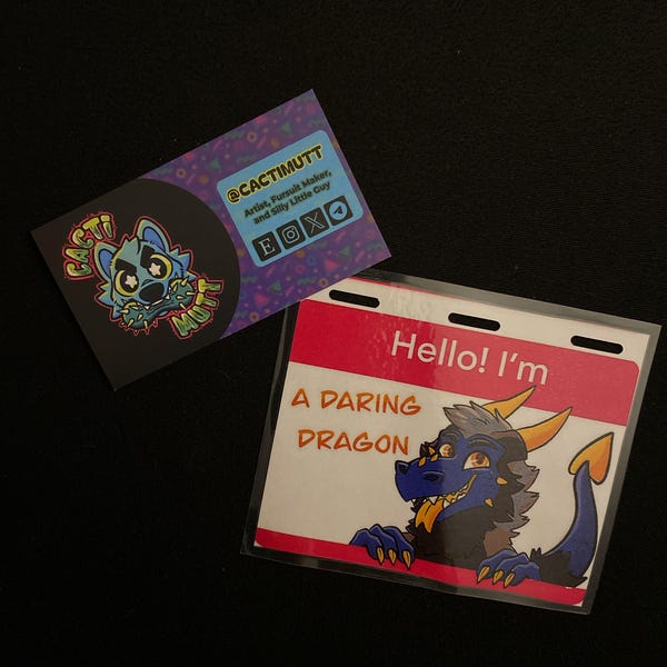 Hello I'm...furry Species Nametag - Etsy