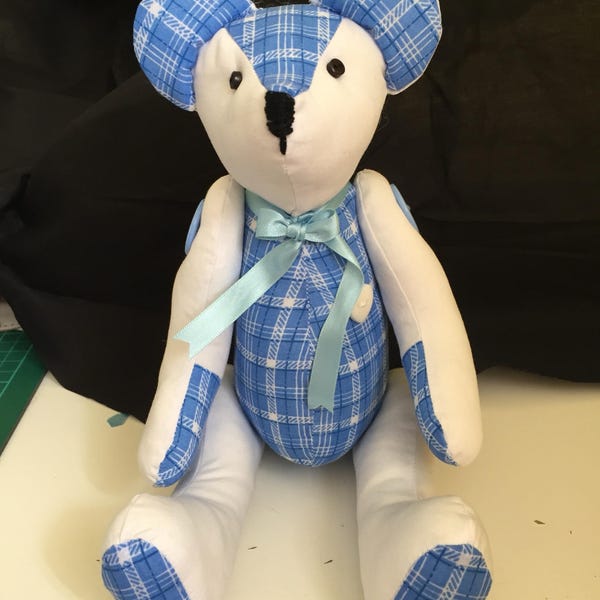 Patchwork Bear PDF Sewing Pattern, Keepsake Teddy, MEMORY BEAR Pattern ...