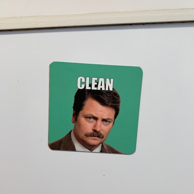 Ron Swanson Dishwasher Magnet Clean Dirty great Stocking Stuffer - Etsy