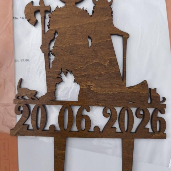 Viking Wedding Cake Topper, Viking Couple Cake Topper, Viking Barbarian ...