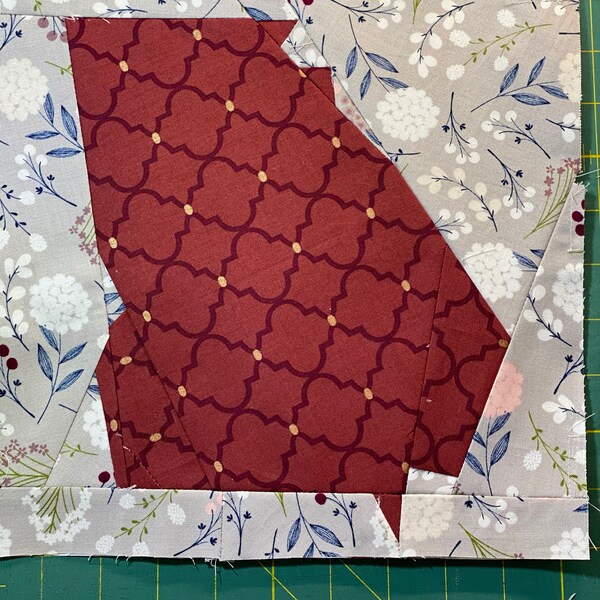 Paper Pieced Block of the State of Georgia by Judy Gauthier - Etsy