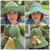 Tulip Hat Pattern Adjustable Ponytail Hat Sewing Pattern Sun Protection Designer Reversible Wide ...