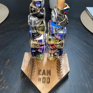 Football Stacked Ring Holder, Goal Post Ring Holder, Championship Ring ...