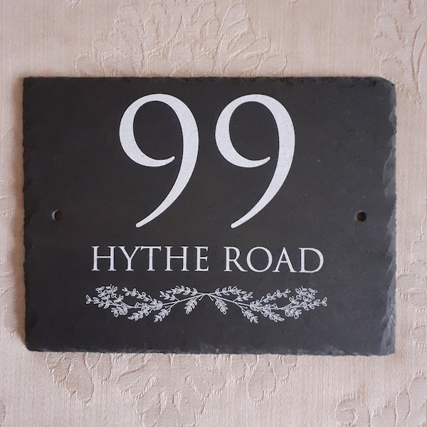 Slate House Sign | Rustic House Plaque - Etsy