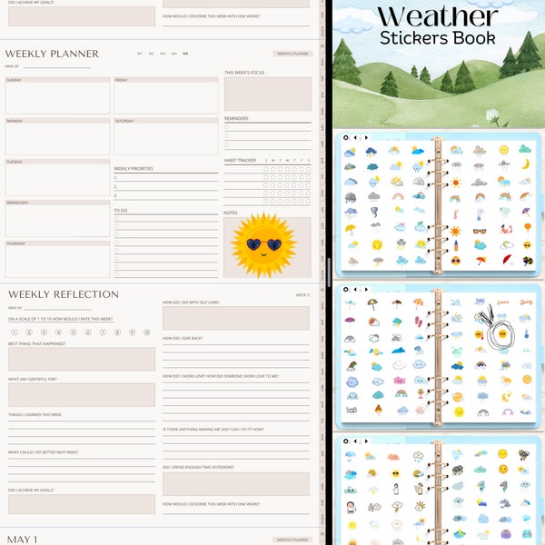 All-in-one Digital Planner 2024, 2025, 2026, Undated Digital Planner ...