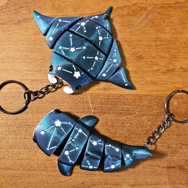 Whale Shark Constellation Keychain - 3D Printed Galaxy-themed Accessory ...