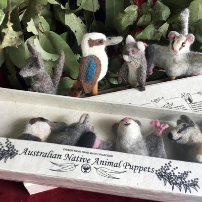Australian Birds. Wool Felt Finger Puppet Set - Etsy