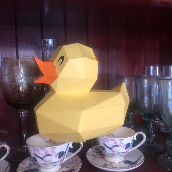 DIY Duck Papercraft Sculpture,easter Duck Pattern,easter Duckling ...