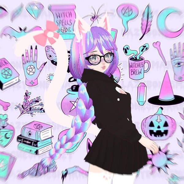 Vroid Texture Set Long Nails| Unas Largas - Etsy