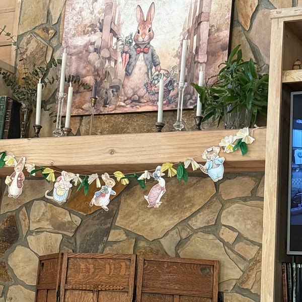 Spring Decor, Peter Rabbit in Mr. Mcgregors Garden, Spring Wall Art ...
