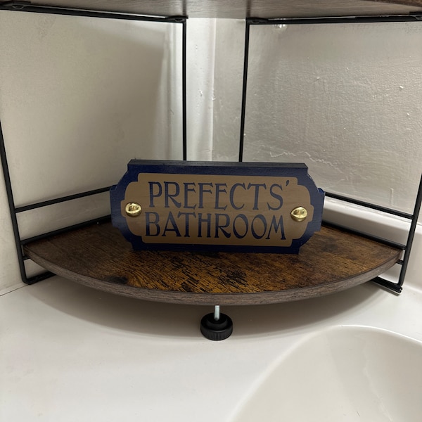 Prefect's Wizard Magical Student Bathroom, Solid Wood and Paint, Hand ...