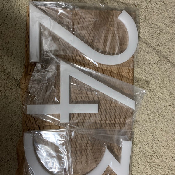 12 Inch Large Modern House Numbers - Architectural Home Address Sign ...