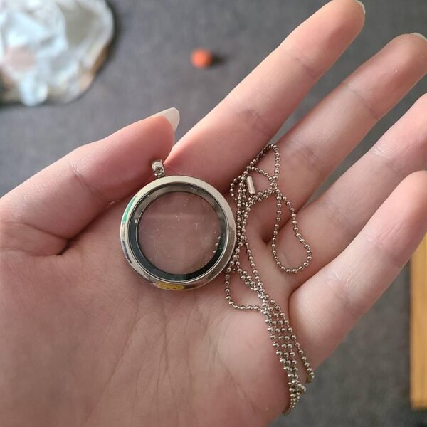 Round Floating Locket,living Locket,glass Locket Pendant,floating Glass ...