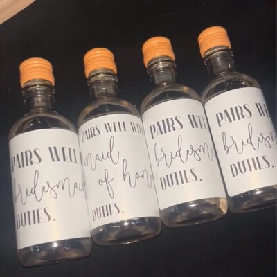 Bridesmaid and Maid of Honor Proposal Labels, Wine and Champagne Labels ...