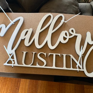 Wood Name Sign, Laser Cut Name Sign, Word Cut Out Name Sign, Nursery ...