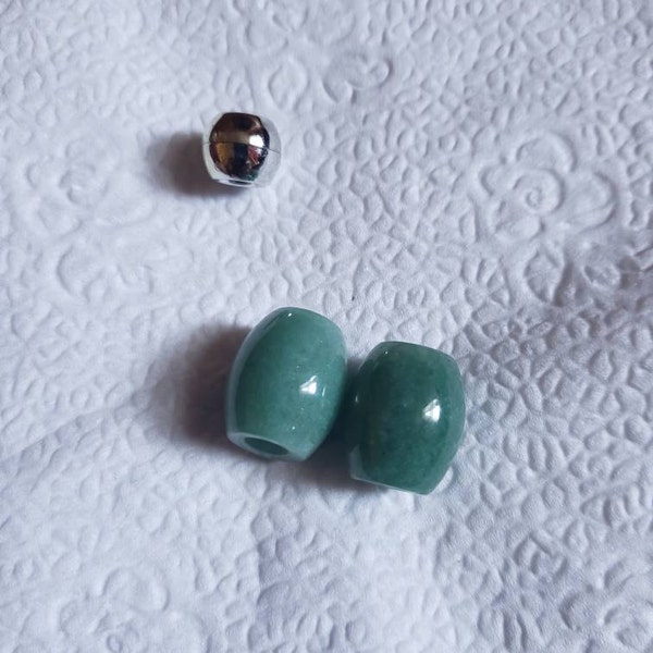 6mm Wide Big Hole Gemstone Loc Beads, Dreadlock Hair Accessories, Beads ...