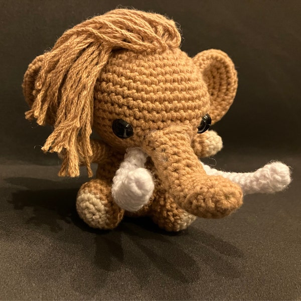 PATTERN: Wallace the Woolly Mammoth - Crochet Woolly Mammoth Pattern ...