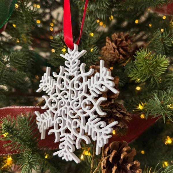 Custom Name Snowflake Ornament Personalized Christmas Ornament Name ...