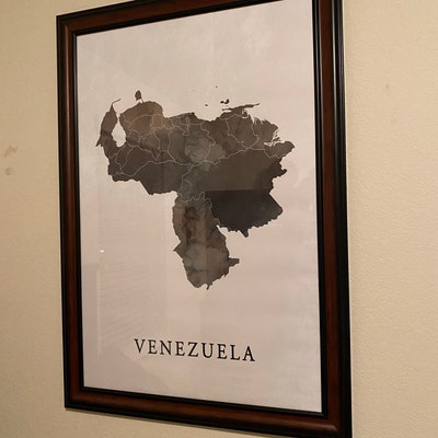 Venezuela Vintage Style Map Print Venezuela Map Poster Gift - Etsy