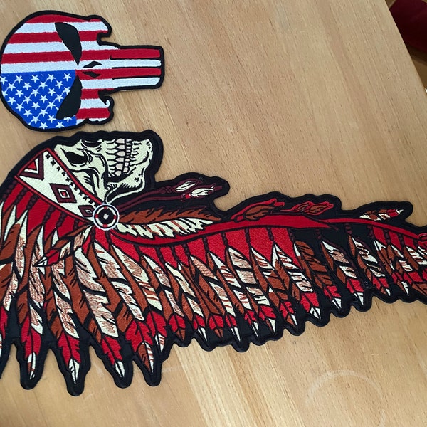 INDIAN SKULL Patch for Custom Biker Vest - Etsy