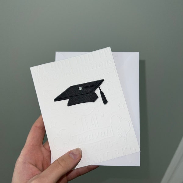 Embossed Graduation Card - Etsy