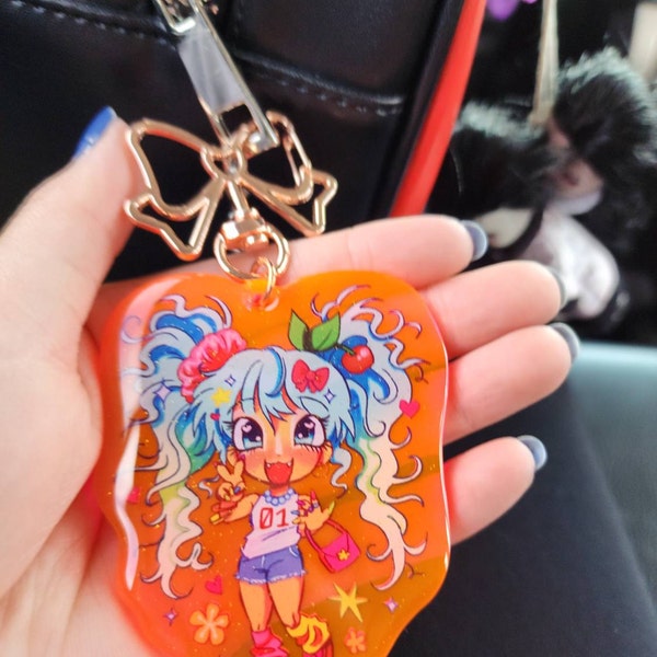 Gyaru Hatsune Miku Acrylic Epoxy Glitter Keychain - Etsy