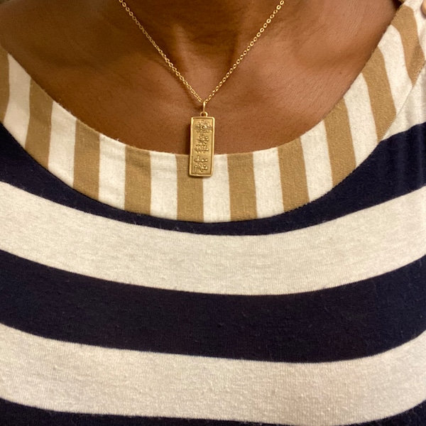 Cuneiform Ishtar Inanna Astarte Assyrian Goddess Necklace: Hand-carved ...
