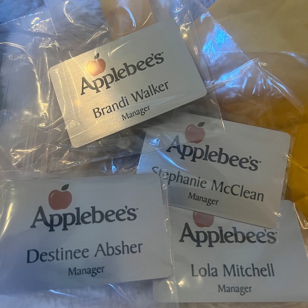 Metal Wearable Magnetic Name Tags for Business or Work - Brushed Gold ...